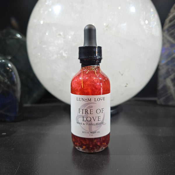 Fire of Love Ritual Body Oil - Lunam Love